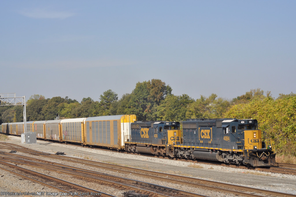 CSXT 4084 On A Auto Rack South At Howell Jct